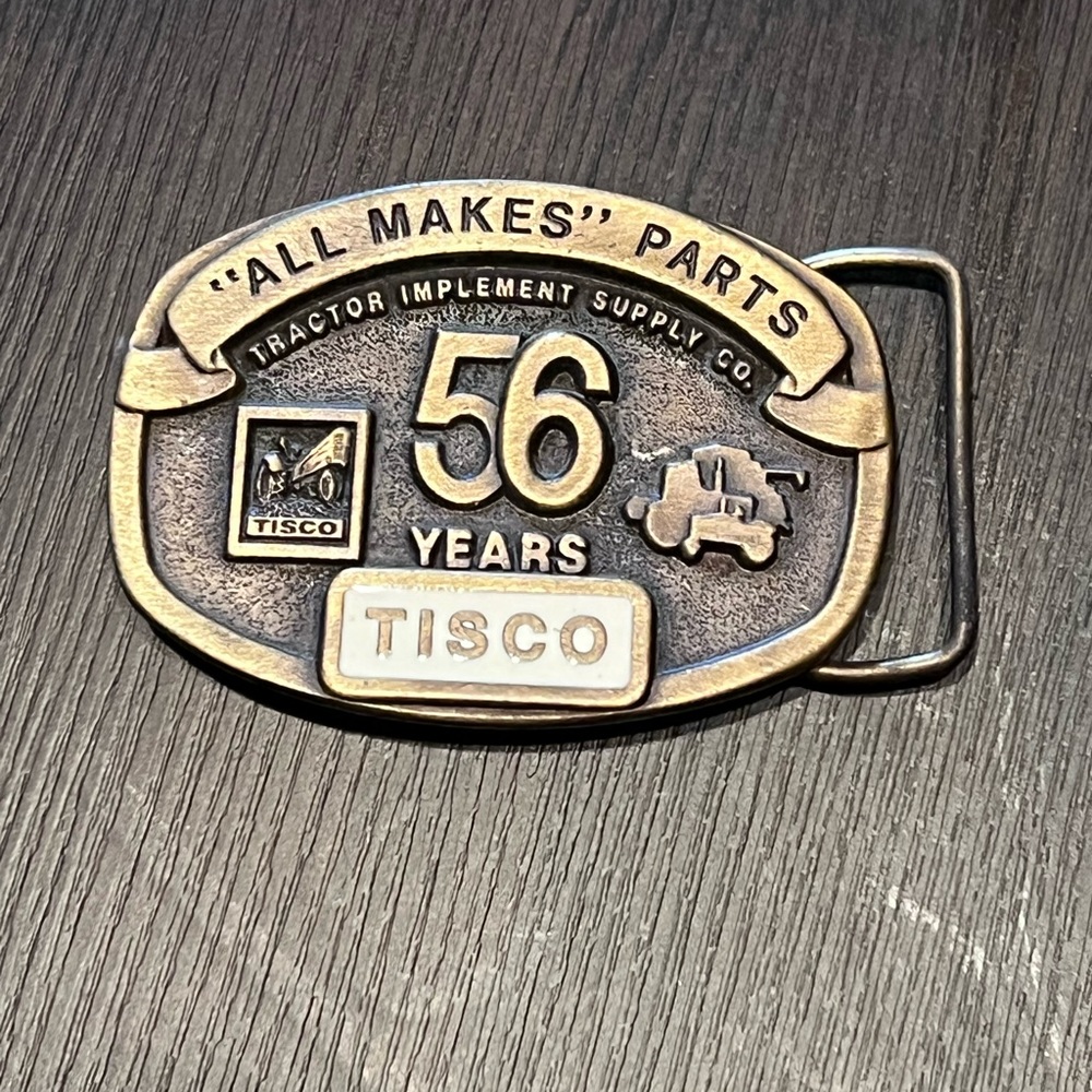Vintage Tisco Belt Buckle 56 Years Celebration - Gem
